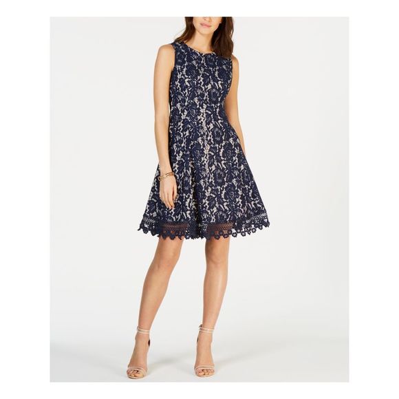 DONNA RICCO NEW YORK | Dresses | Donna Ricco New York Womens Navy ...